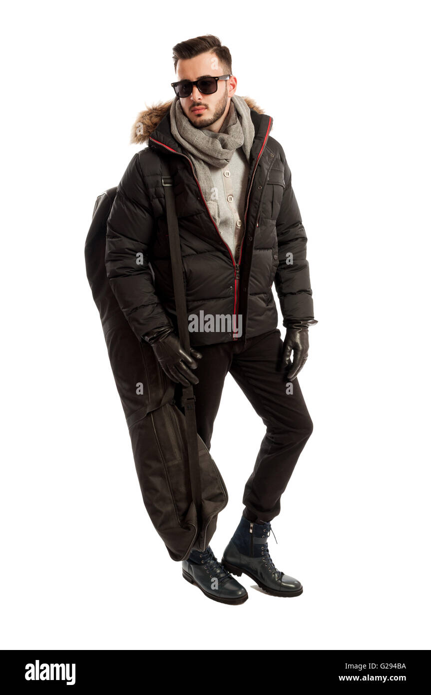 Male posing wearing winter jacket hi-res stock photography and images ...