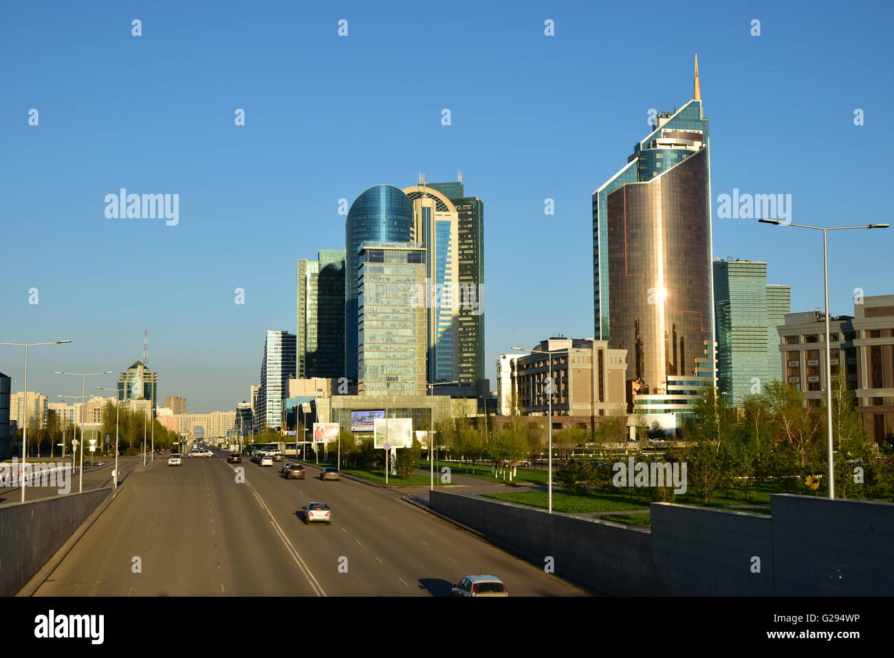 A view with modern buildings in Astana, capital of Kazakhstan Stock ...