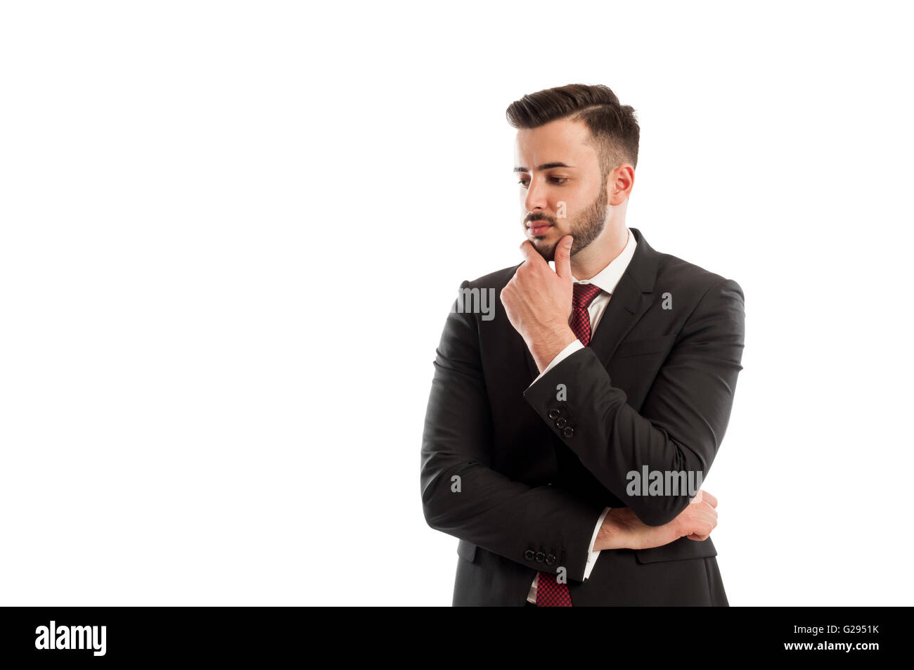 Business thinker concept on white studio background Stock Photo - Alamy
