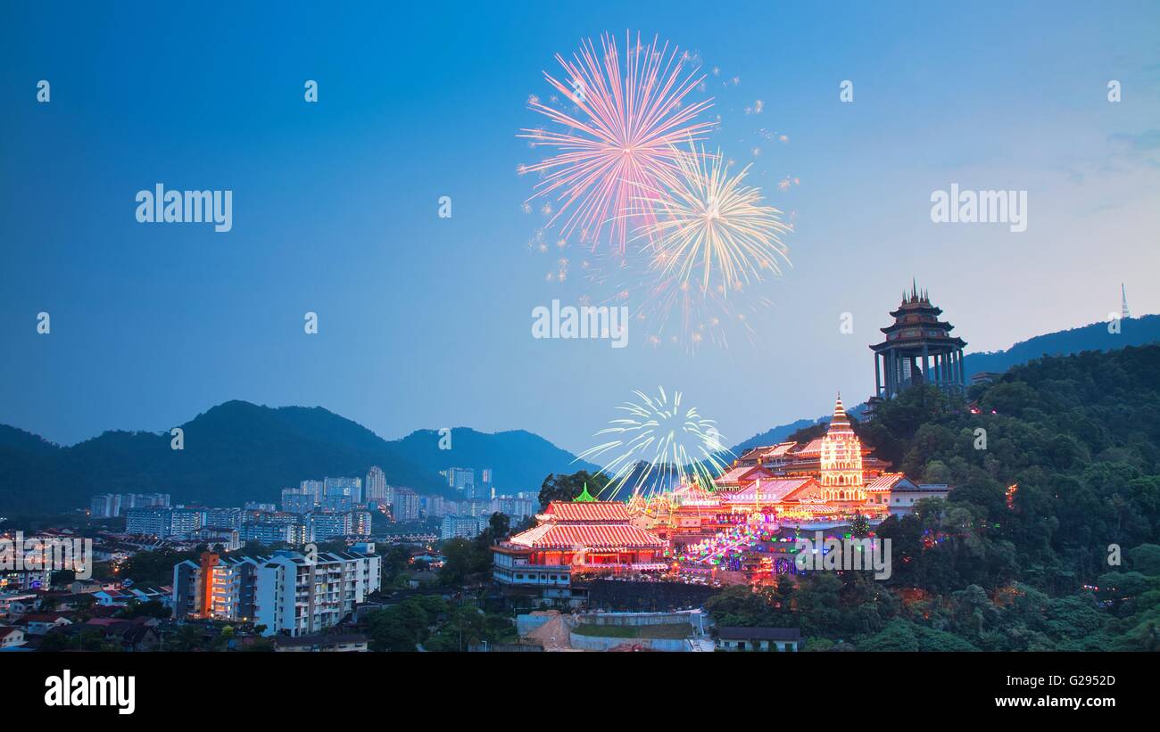 Kek Lok Si Temple Light Up during Chinese New Year Stock Photo - Alamy