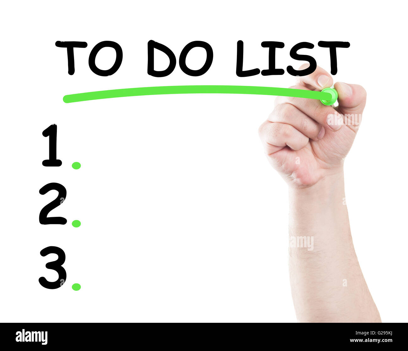 To do list concept made by a human hand holding a marker on transparent ...