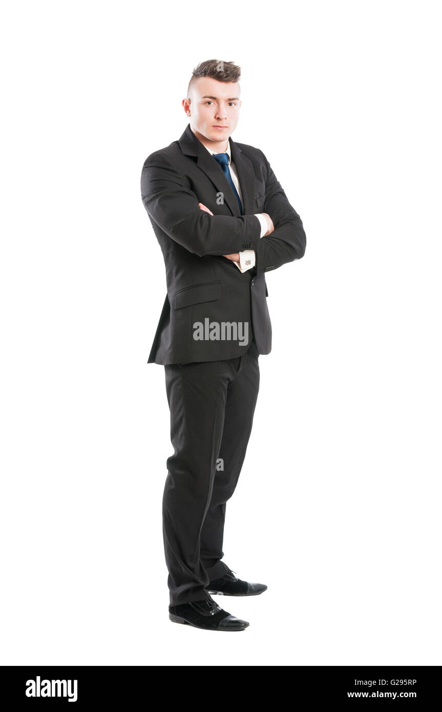 Business man full body standing isolated on white background Stock ...