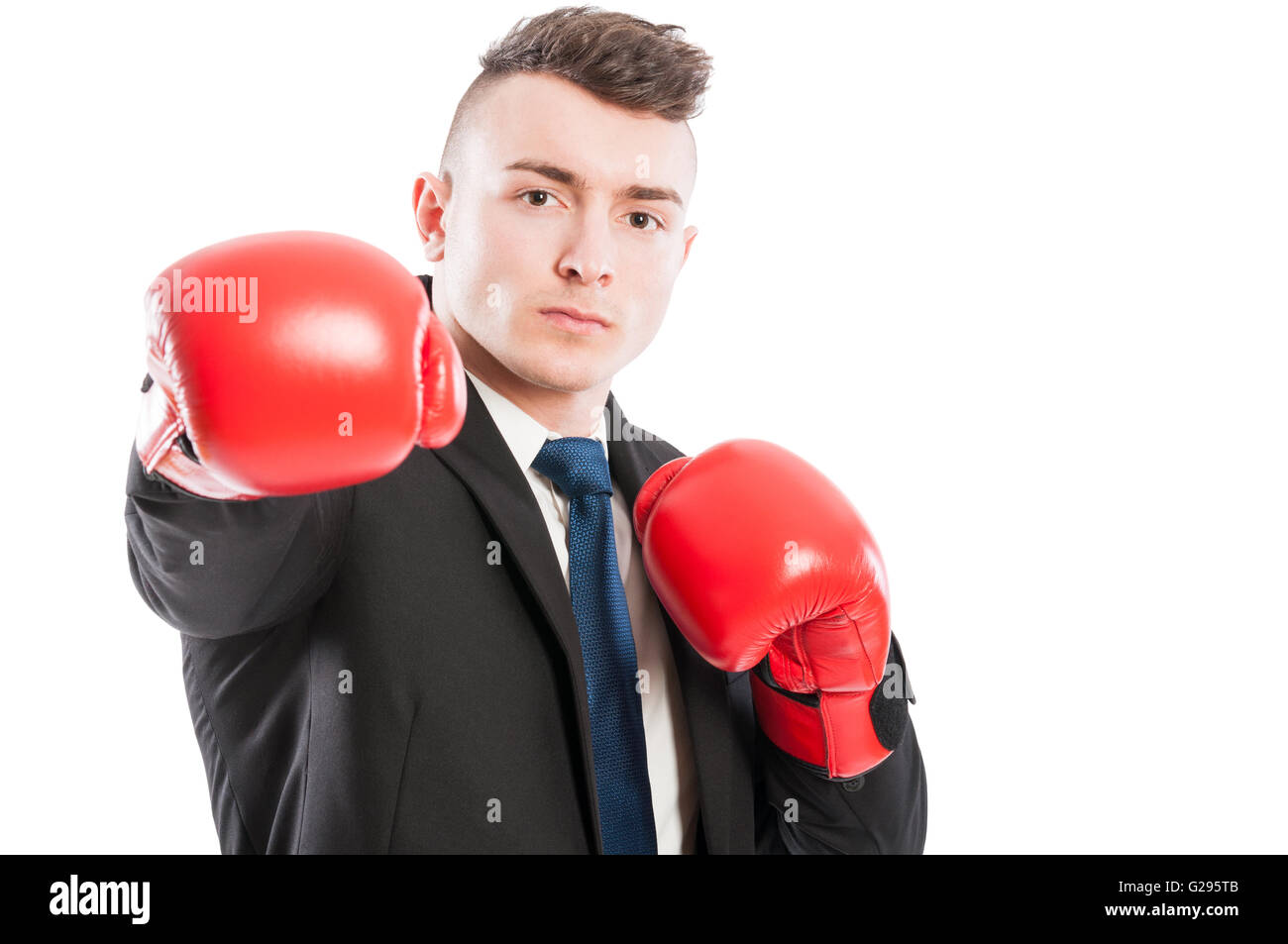 Portrait male boxer punching camera hi-res stock photography and images ...