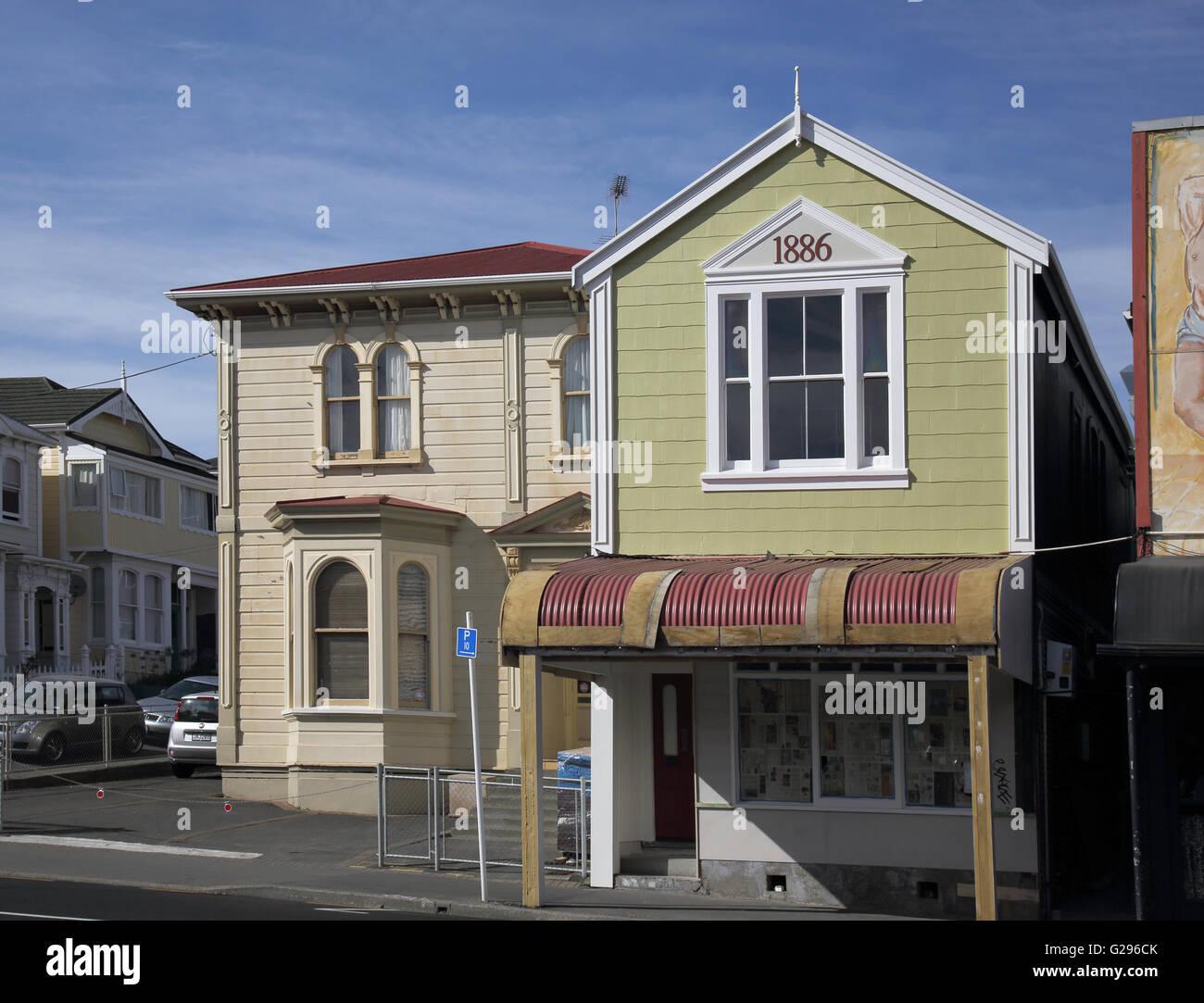 old traditional wooden houses in wellington on the north island of new ...