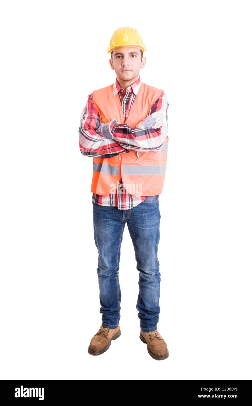 Engineer standing on construction Cut Out Stock Images & Pictures - Alamy