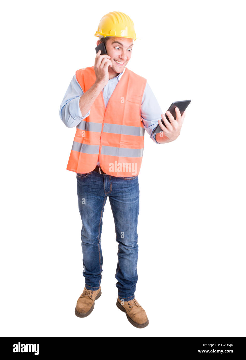 Multitasking engineer Cut Out Stock Images & Pictures - Alamy