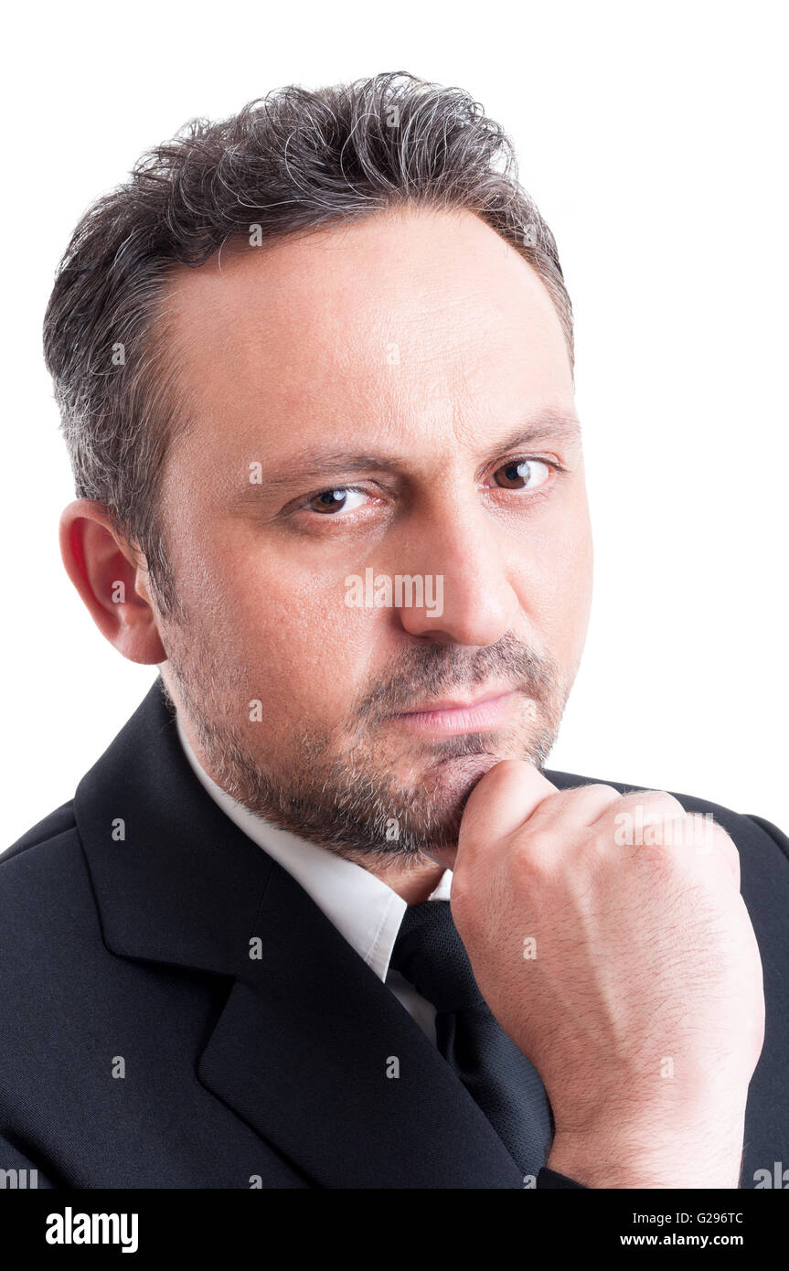 Face of a confident business manager or a successful entrepreneur Stock ...