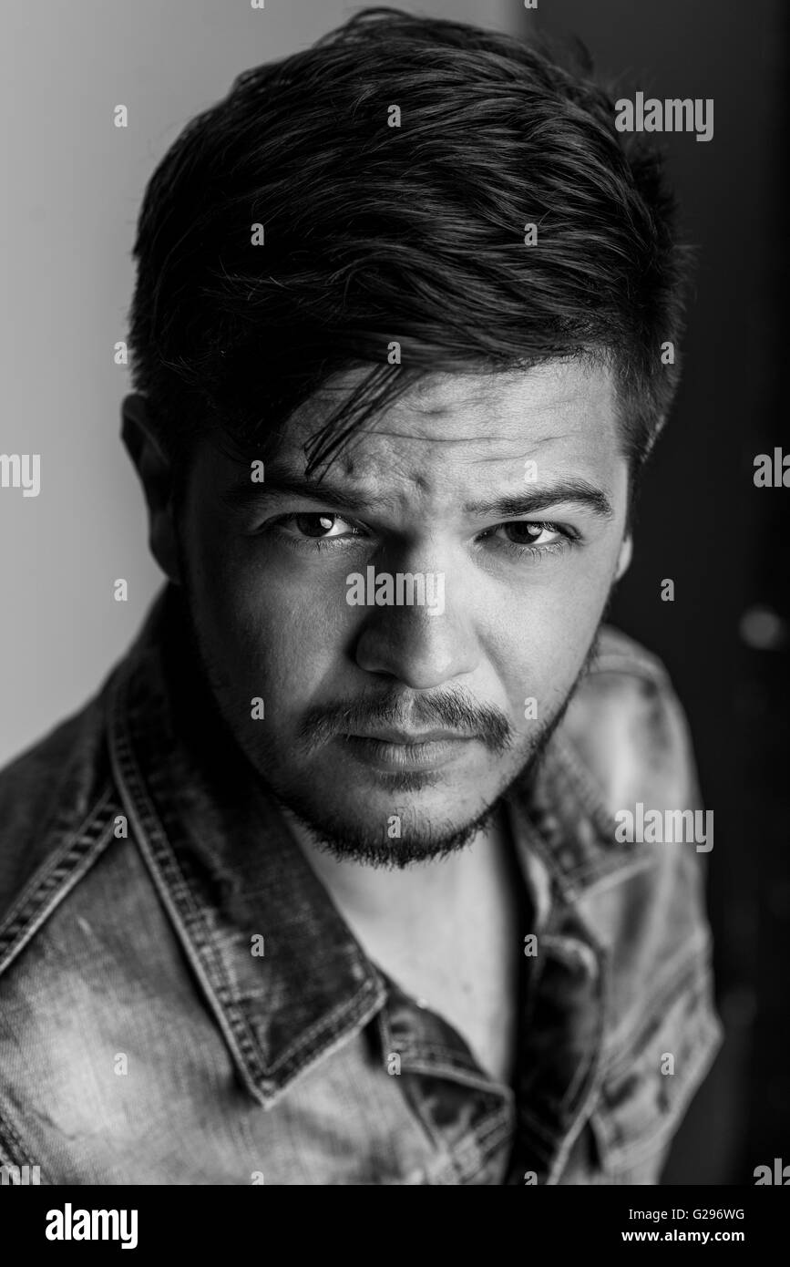 Romantic macho man beard Black and White Stock Photos & Images - Alamy