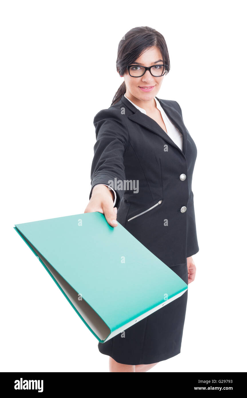 Business, handing a file hi-res stock photography and images - Alamy