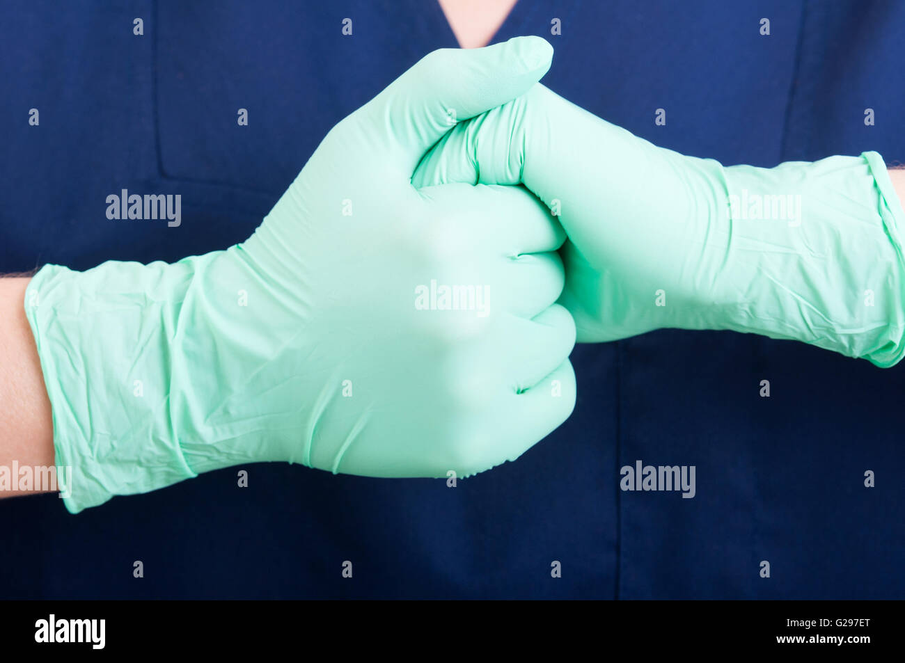 Surgical gloves handshake hi-res stock photography and images - Alamy