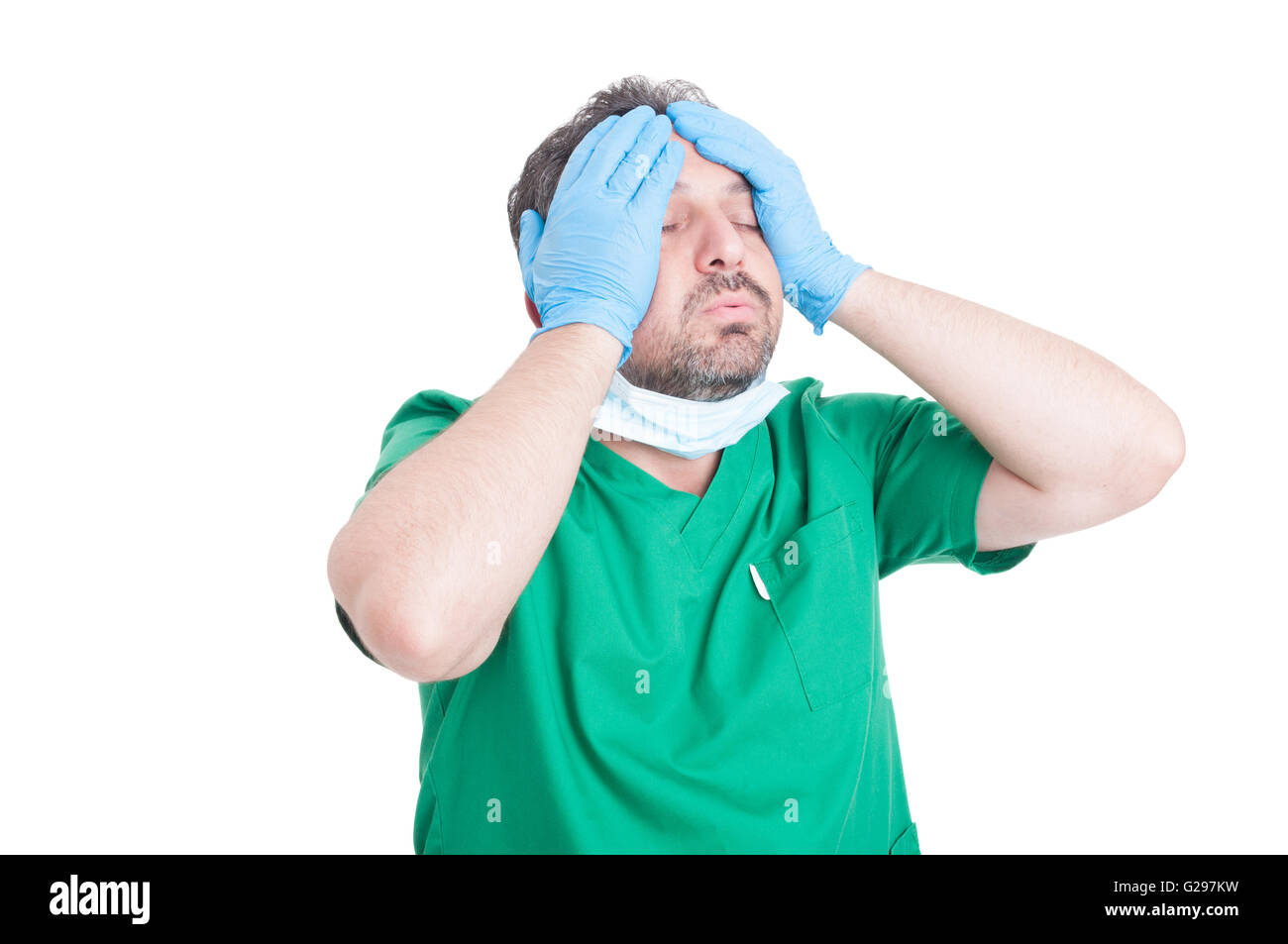 Exhausted doctor nurse hi-res stock photography and images - Alamy