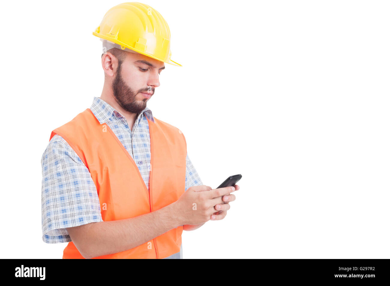 Texting holding Cut Out Stock Images & Pictures - Alamy