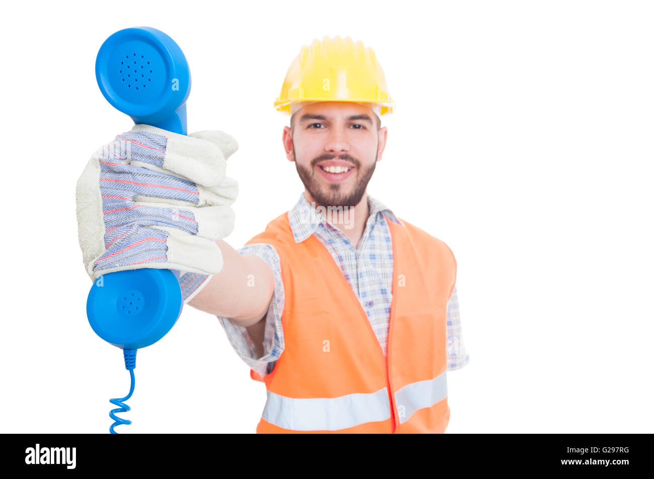 Concept contact construction company builder hi-res stock photography ...