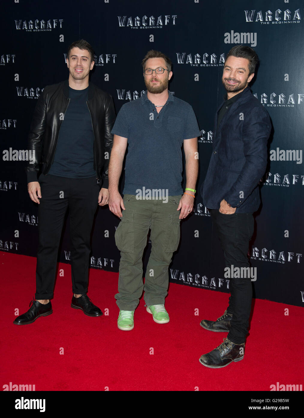 London, UK. 25th May, 2016. Toby Kebbell, Dunan Jones, Dominic Cooper ...