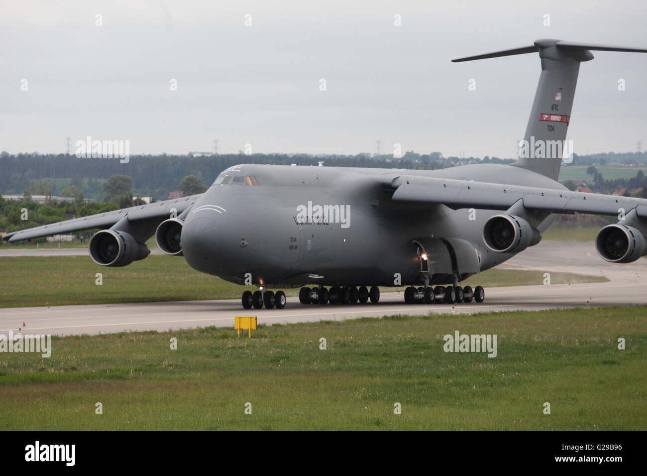 Gdansk, Poland 26th, May 2016 Giant military cargo aircraft Lockheed C ...