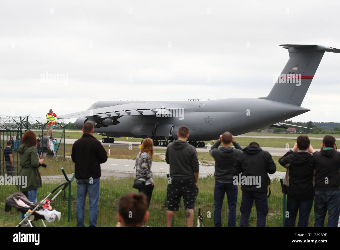 Gdansk, Poland 26th, May 2016 Giant military cargo aircraft Lockheed C ...