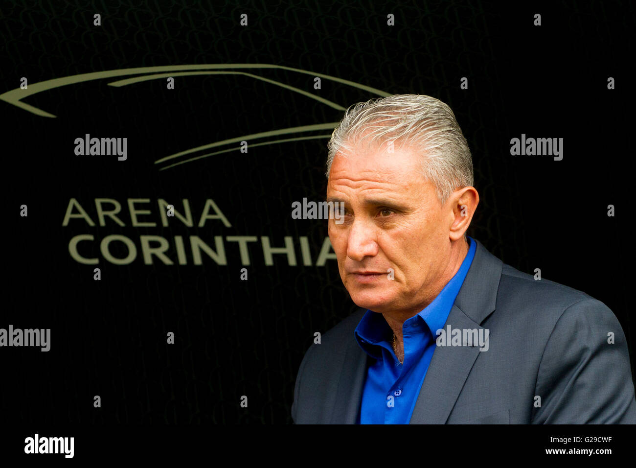 SAO PAULO, Brazil - 05/26/2016: CORINTHIANS X BLACK BRIDGE - Tite ...