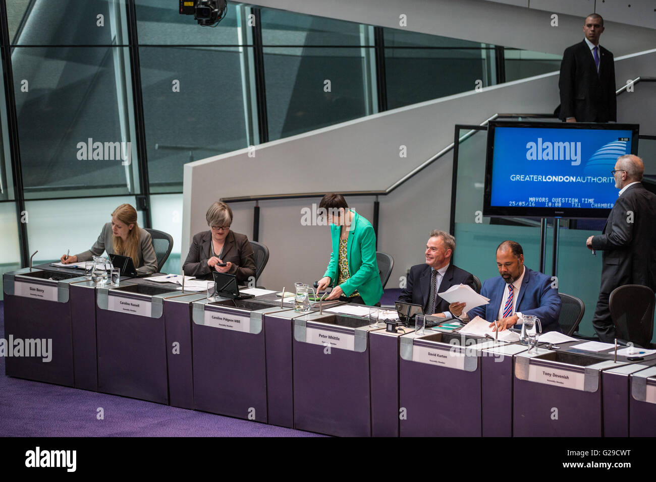 London, UK. 25th May, 2016. London Assembly members from the Green ...