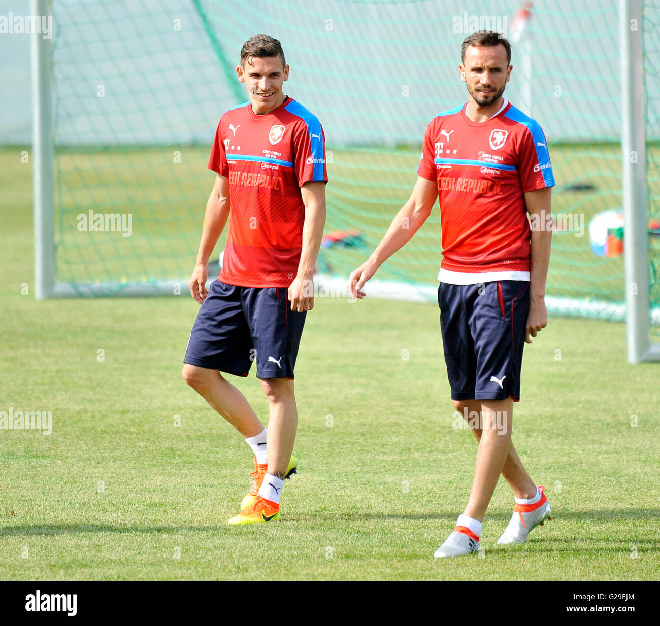 Kranzach, Austria. 26th May, 2016. Players of Czech national team from ...