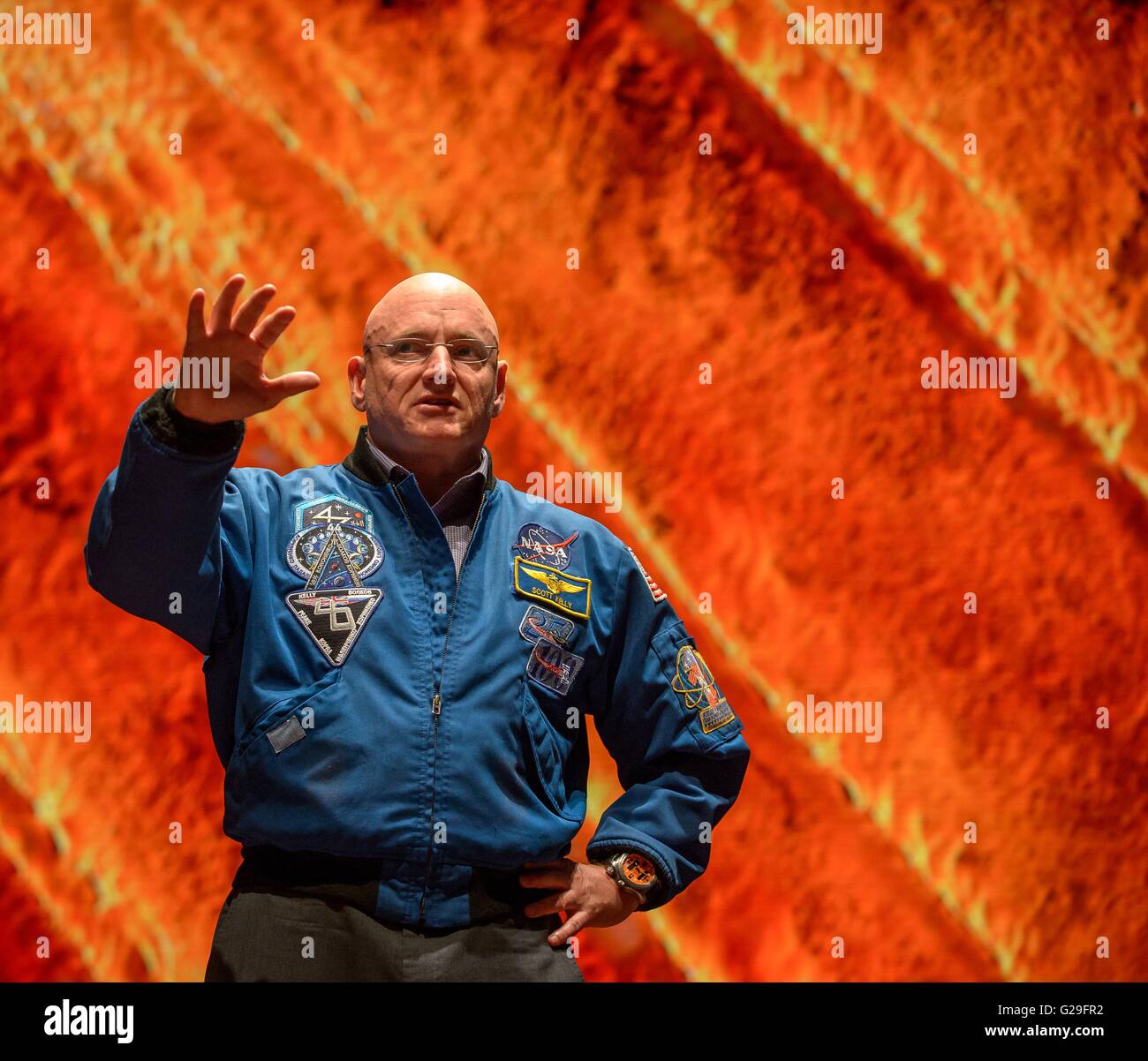 Former NASA astronaut Scott Kelly speaks during an event at the United ...