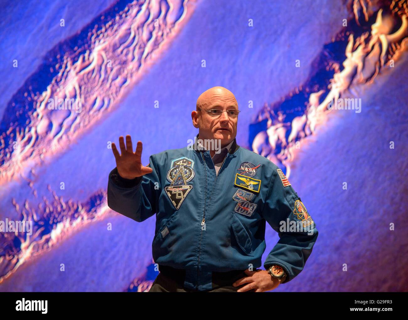 Former NASA astronaut Scott Kelly speaks during an event at the United ...