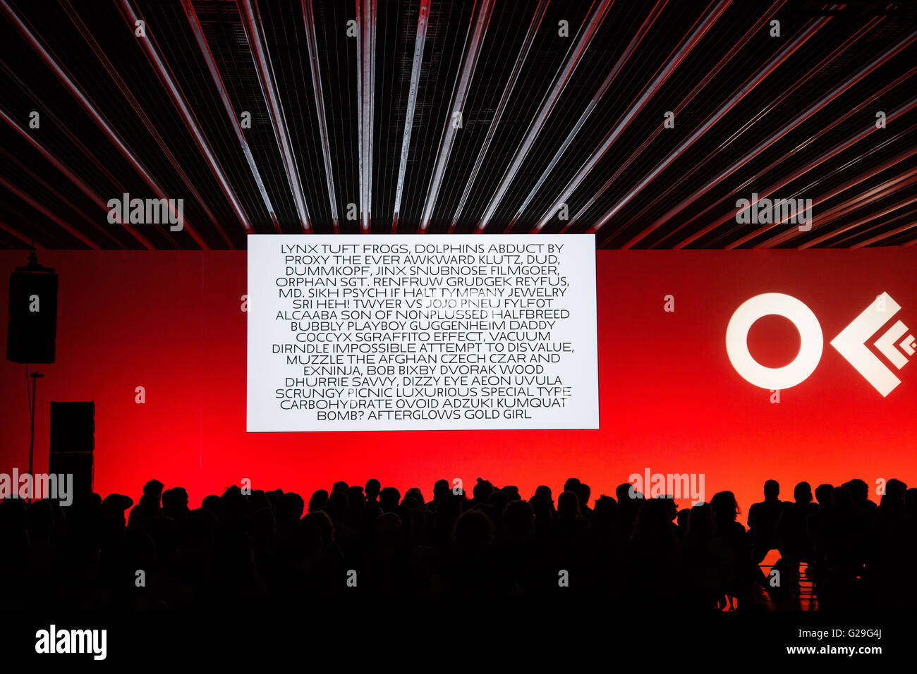 Beautiful silhouettes against the pink main stage background at Museu ...
