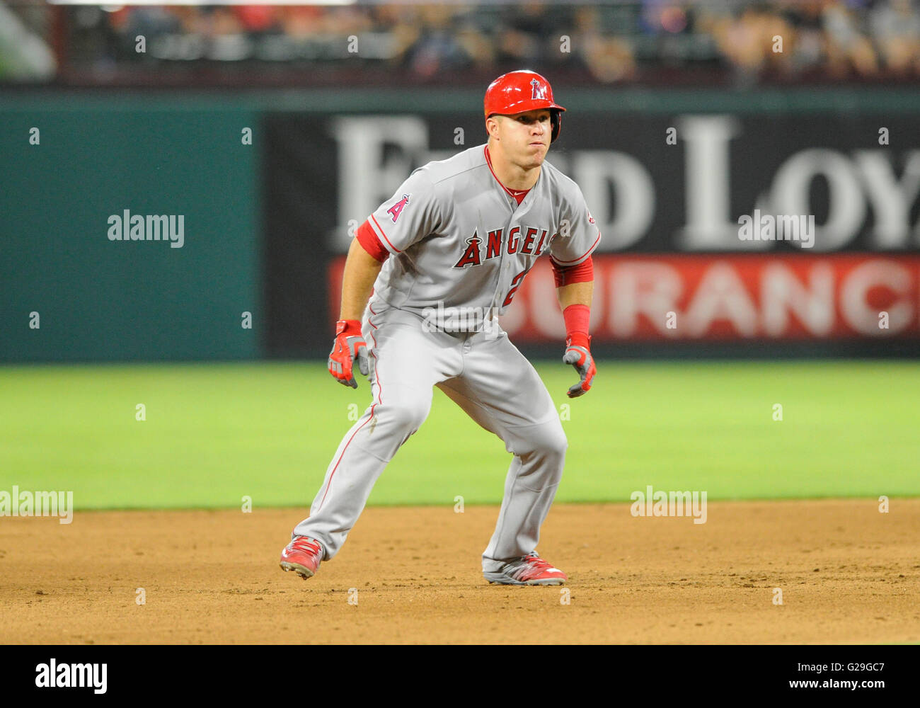 May 24, 2016: Los Angeles Angels center fielder Mike Trout #27 during ...