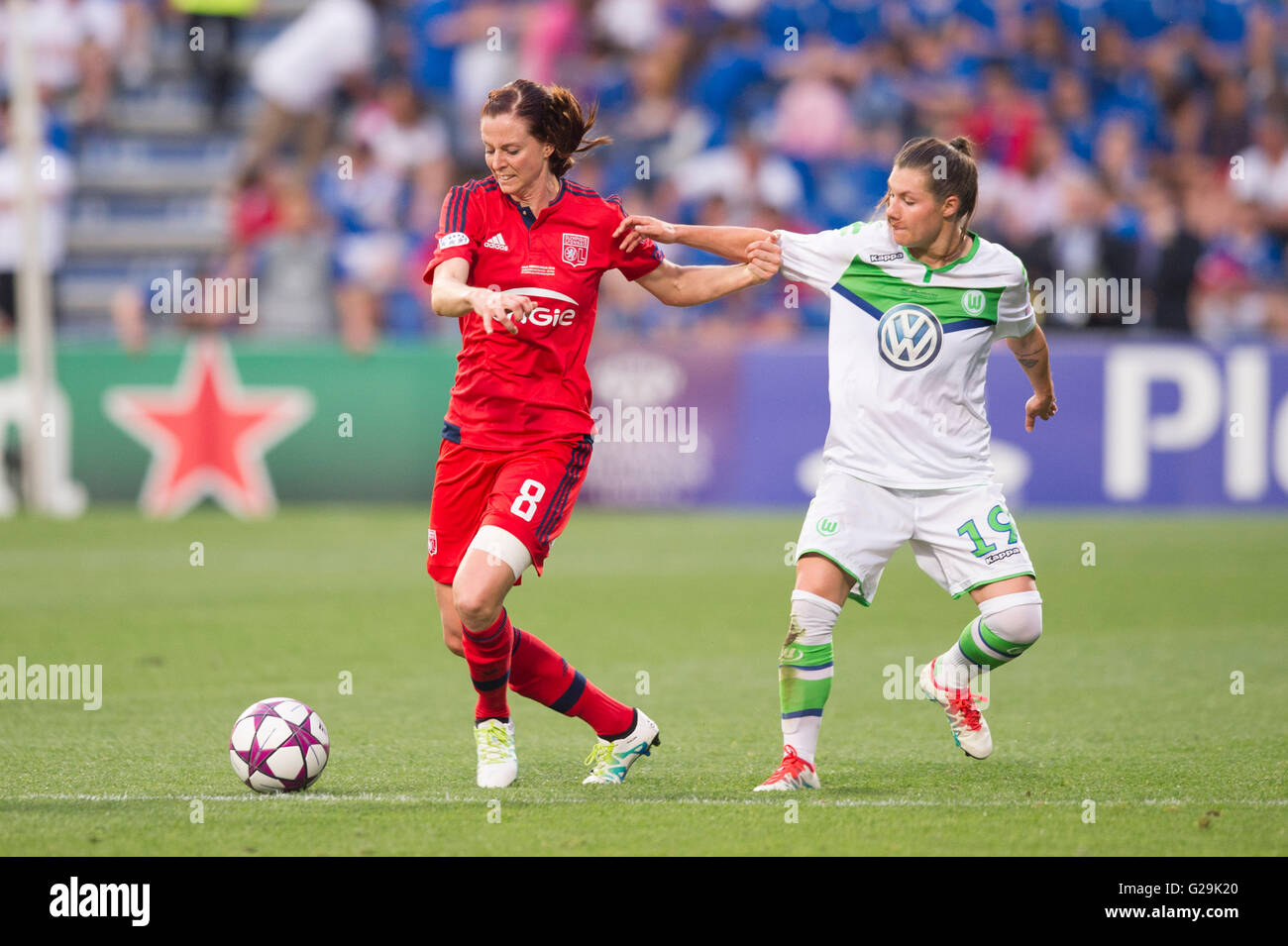 Reggio Emilia, Italy. 26th May, 2016. Lotta Schelin (Lyon), Ramona ...