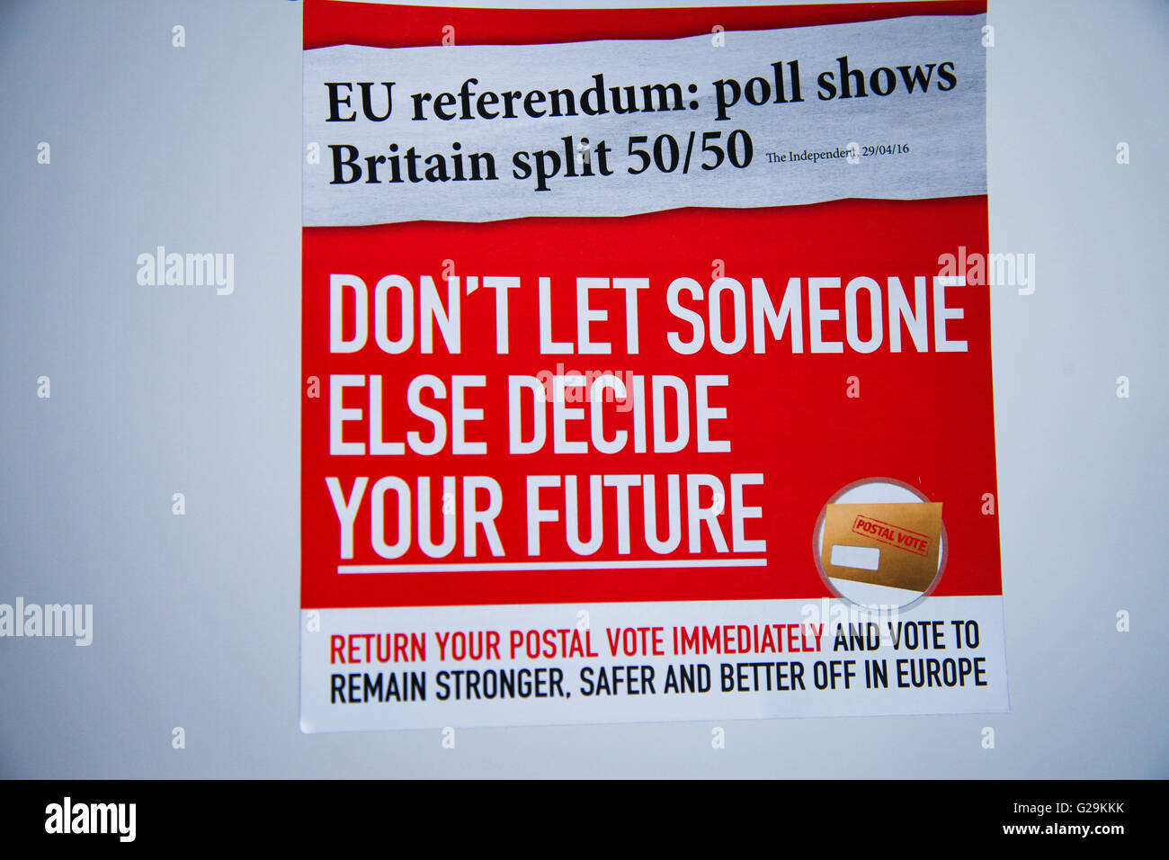 Campaign for uk brexit leaflet hi-res stock photography and images - Alamy