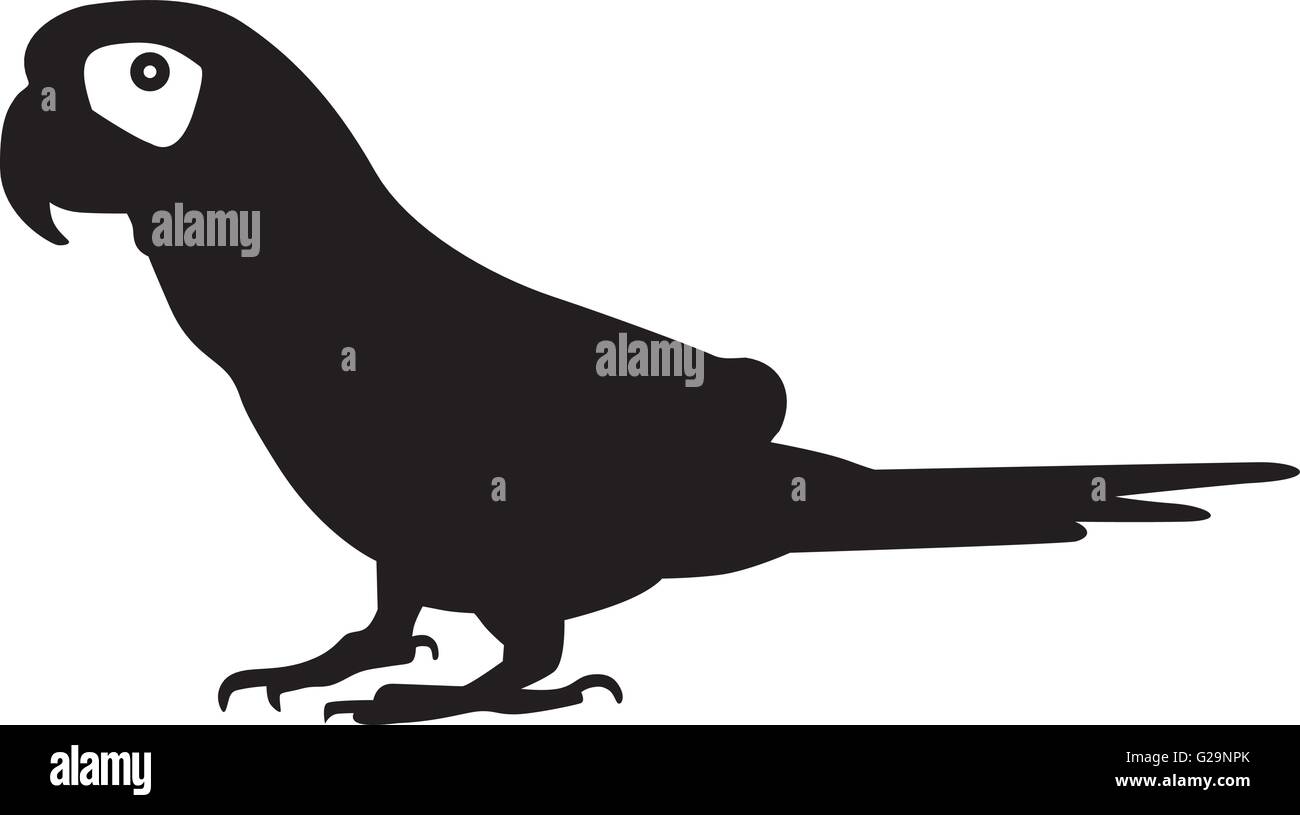 Small Parrot Silhouette Stock Vector Image & Art - Alamy