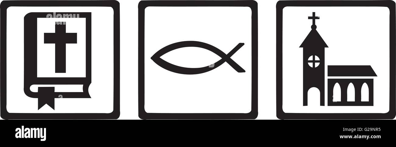 Priest Icons Signs Bible Church Stock Vector Image & Art - Alamy