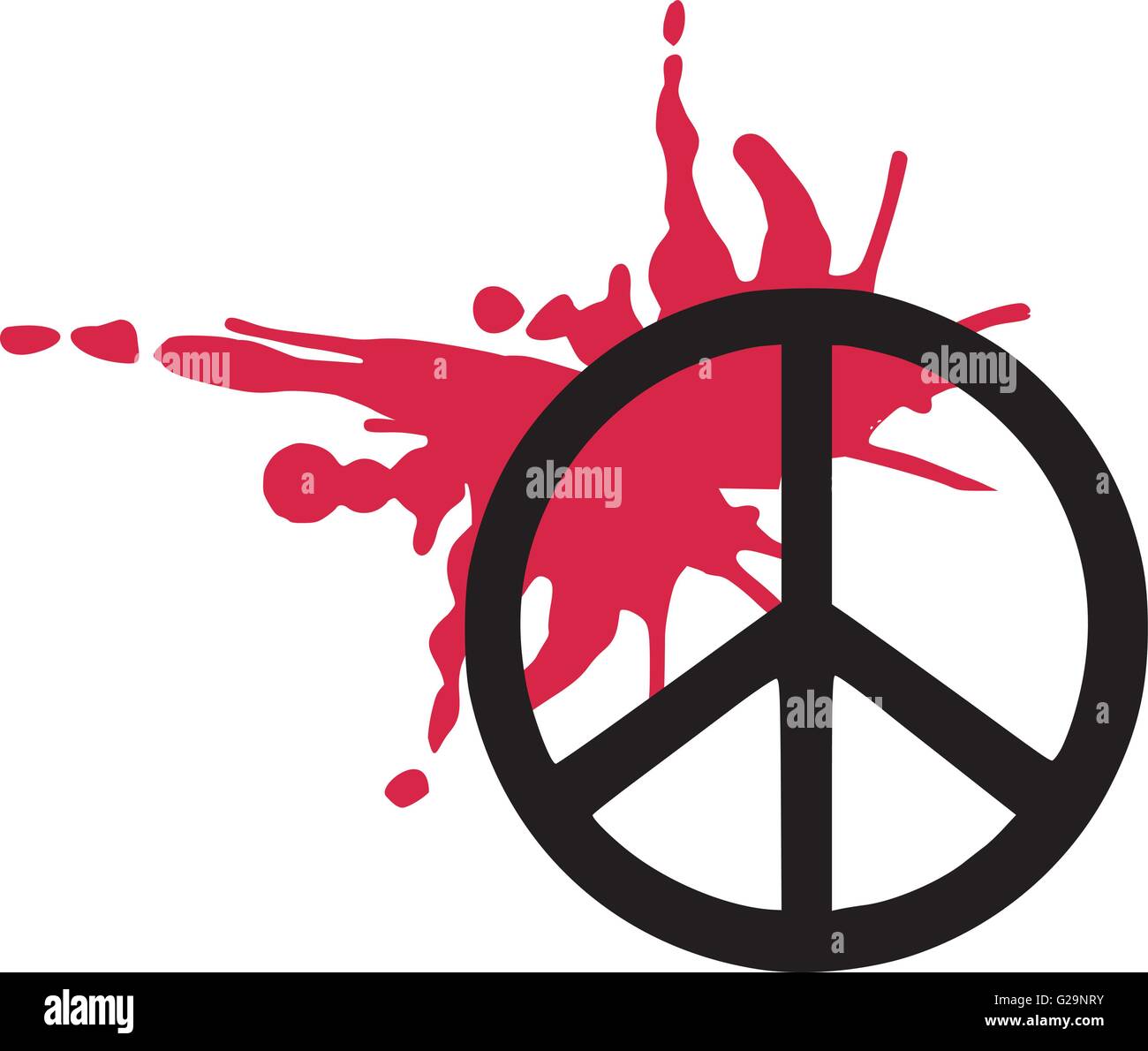 Peace sign with blood Stock Vector Image & Art - Alamy