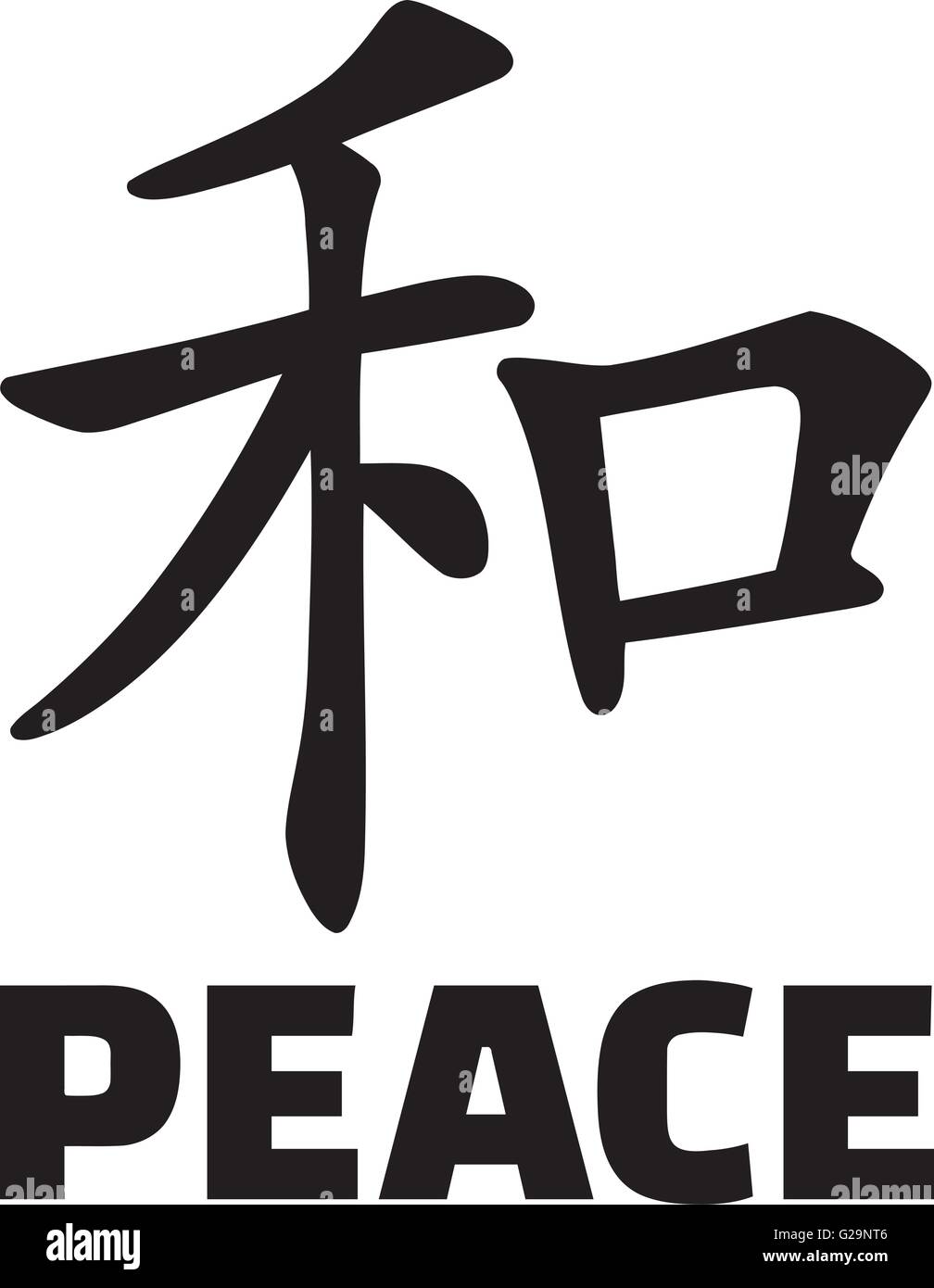 Peace sign chinese Stock Vector Image & Art - Alamy