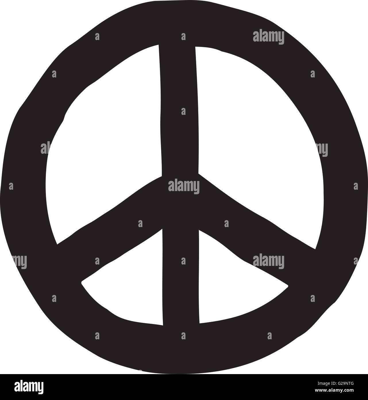 Hand drawn peace sign Stock Vector Image & Art - Alamy