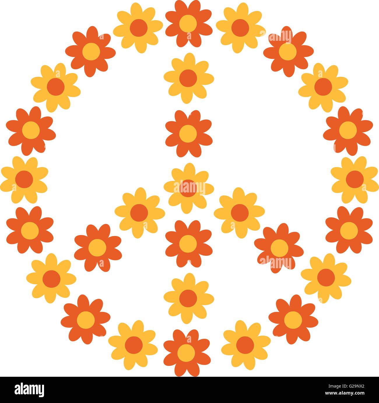 Peace sign flowers Stock Vector Images - Alamy