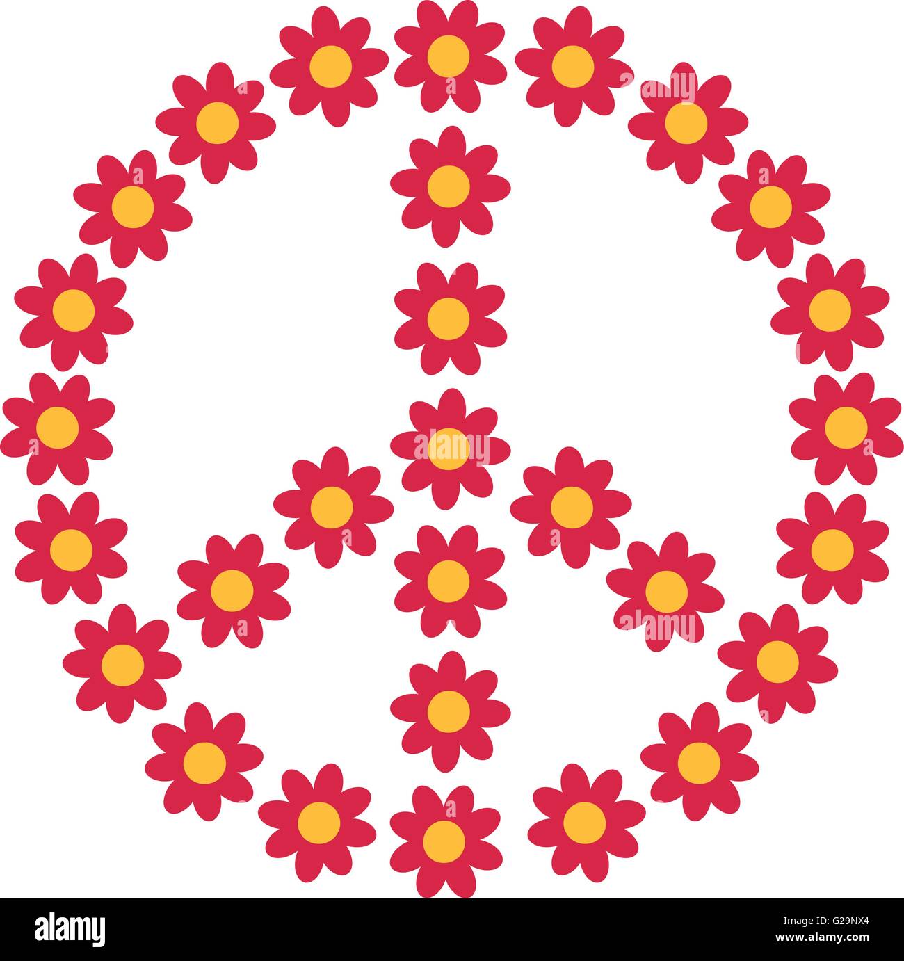Flower power piece sign Stock Vector Image & Art - Alamy