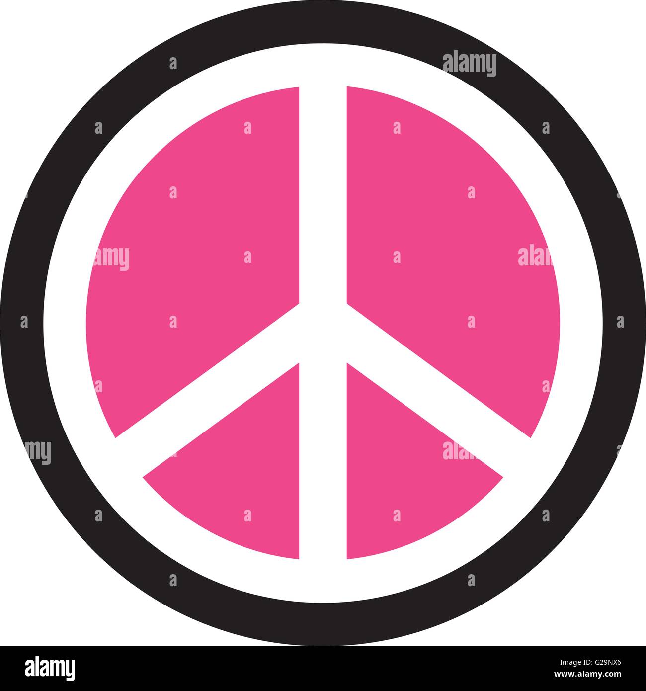 Peace sign inverted in pink Stock Vector Image & Art - Alamy