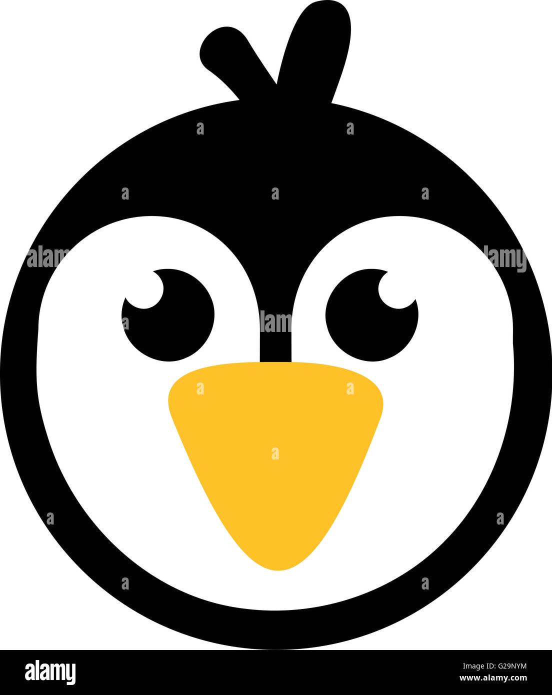 Penguin head round funny Stock Vector Image & Art - Alamy