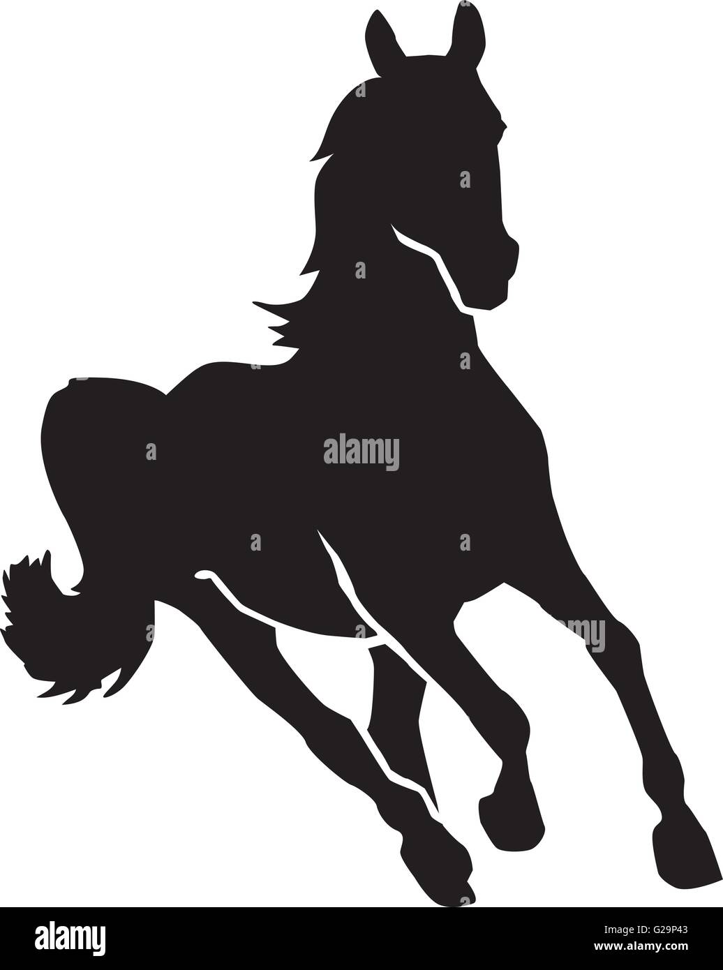 Running Horse Silhouette Drawing at Annabelle Raggatt blog