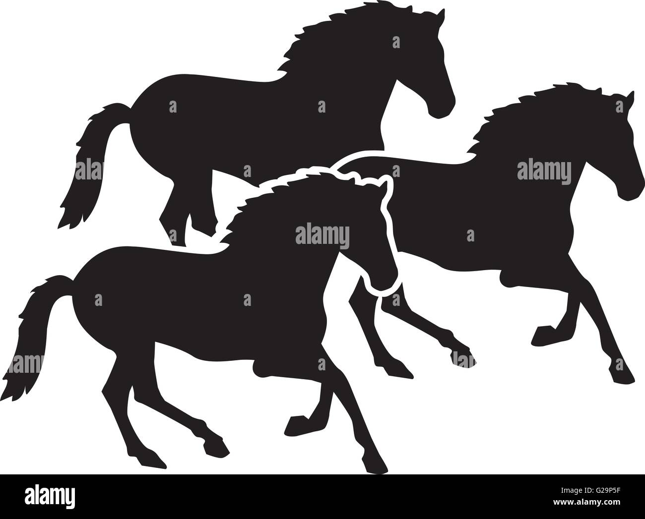Group riding horse Stock Vector Images - Alamy