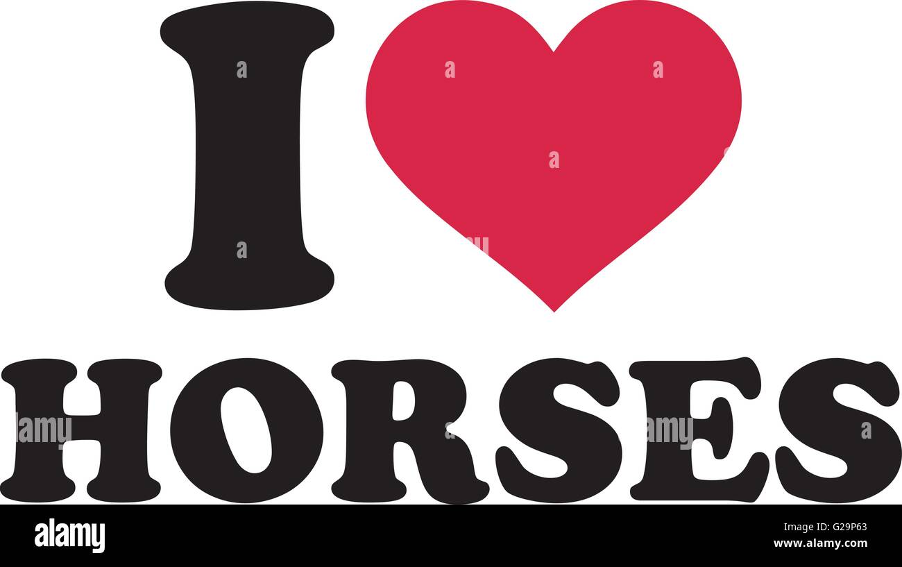 The love of horses Stock Vector Images - Alamy