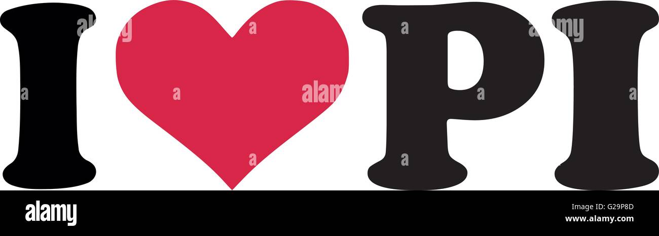 I love pi Stock Vector Image & Art - Alamy