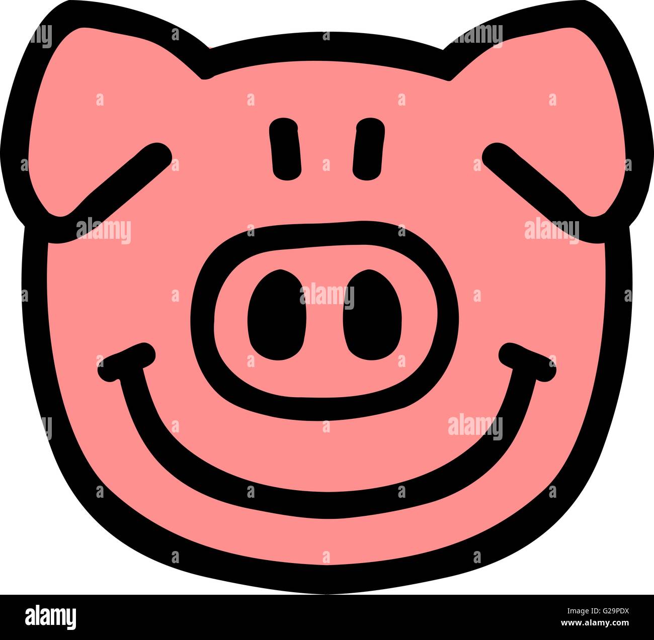 Cartoon pig head Stock Vector Image & Art - Alamy