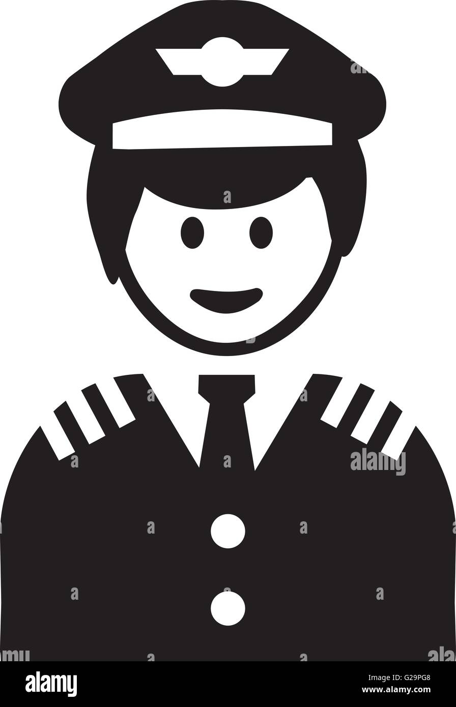 Pilot Pictogram Symbol Stock Vector Image & Art - Alamy
