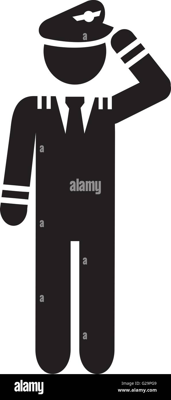 Pilot Pictogram Symbol Stock Vector Image & Art - Alamy