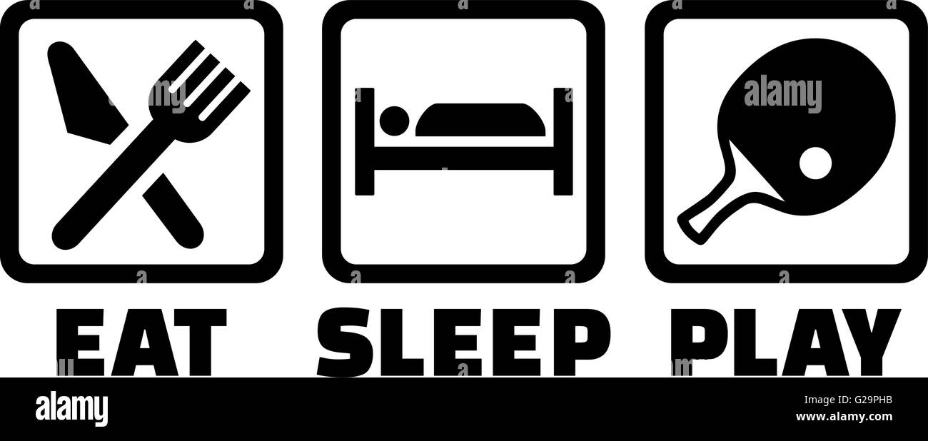 Ping pong eat sleep Stock Vector Image & Art - Alamy