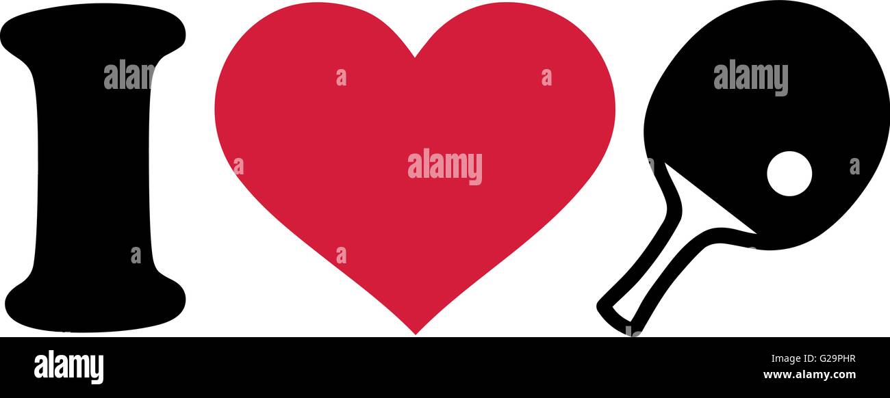 I love ping pong racket Stock Vector Image & Art - Alamy