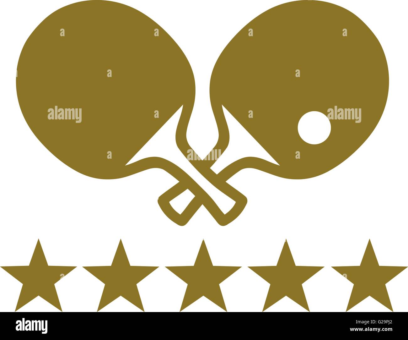 Table Tennis rackets crossed with stars Stock Vector Image & Art - Alamy