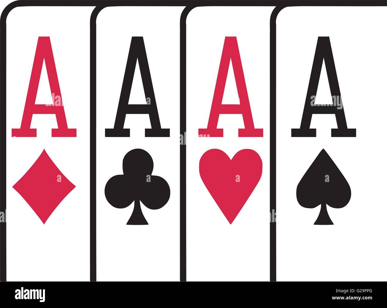 Four aces playing cards winning poker Stock Vector Image & Art - Alamy