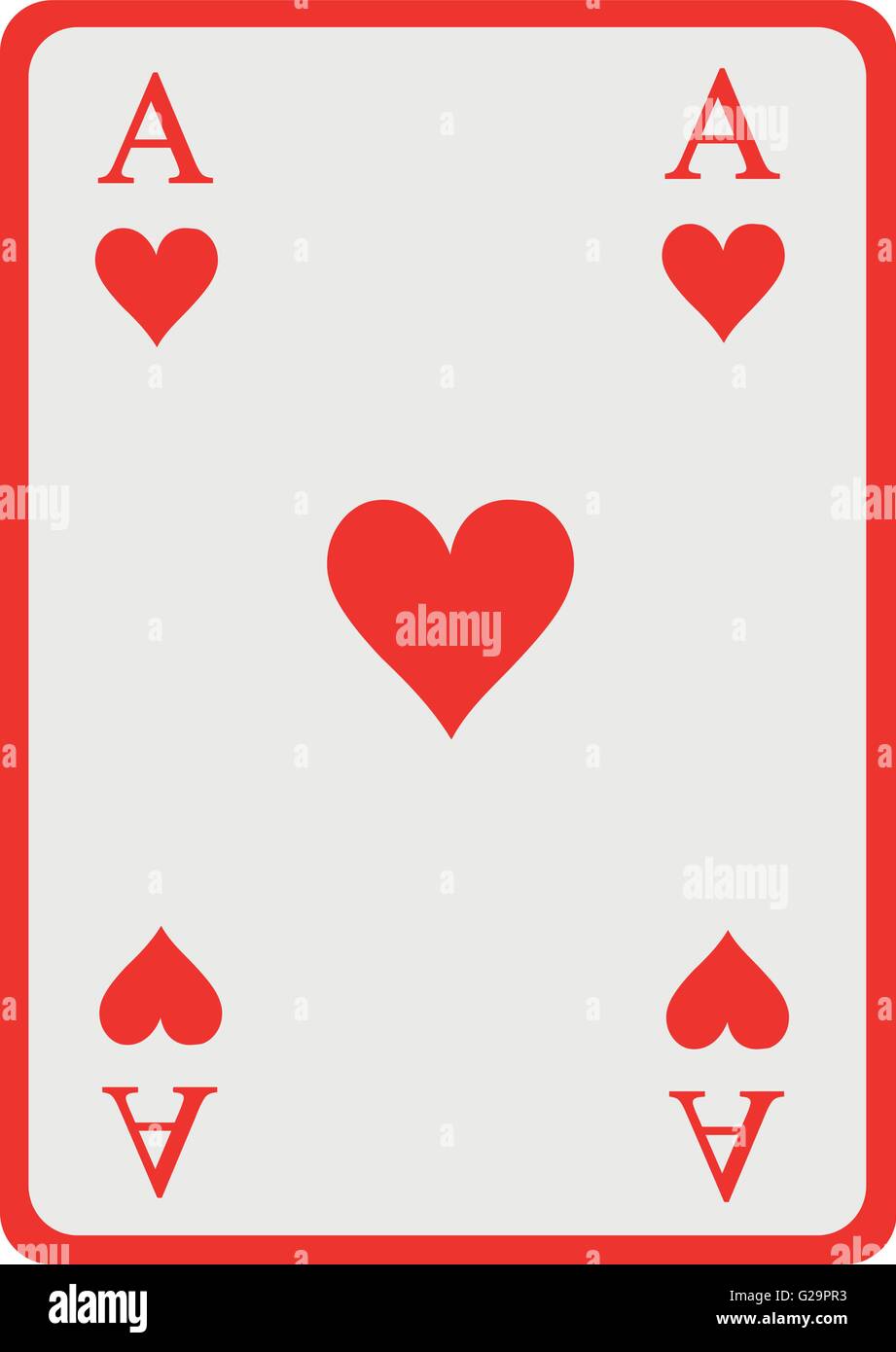 Playing card heart ace Stock Vector Image & Art - Alamy